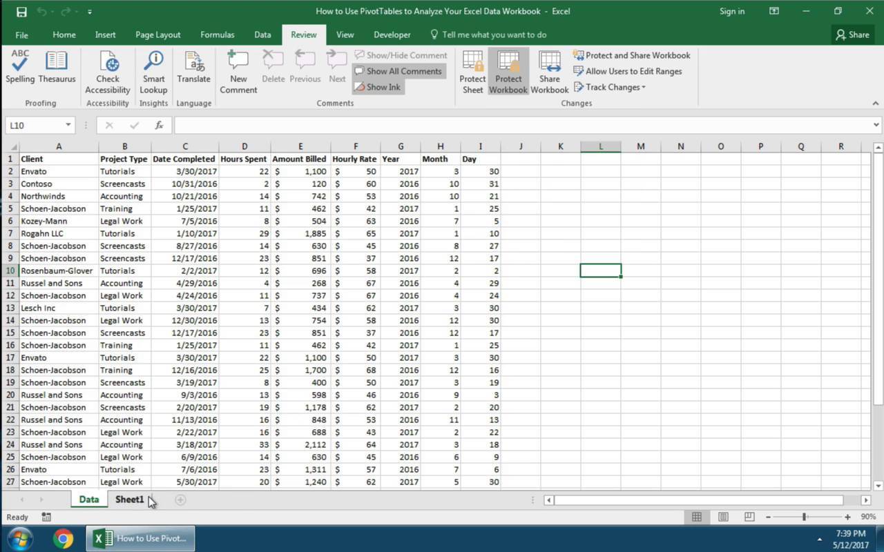 Excel Lock Worksheet